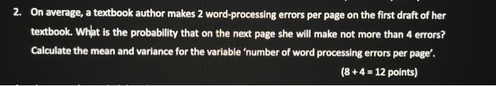 Solved 2. On average, a textbook author makes 2 | Chegg.com