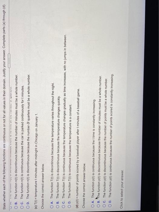 Solved State whether each of the following functions are | Chegg.com