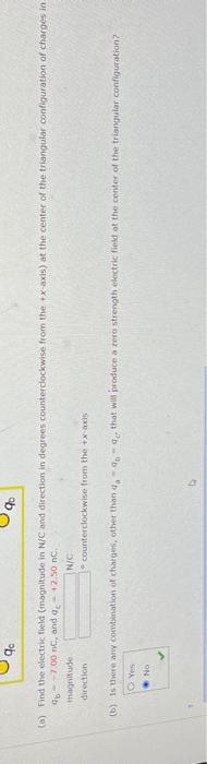 from the +x-axis) at the center of the triangular | Chegg.com