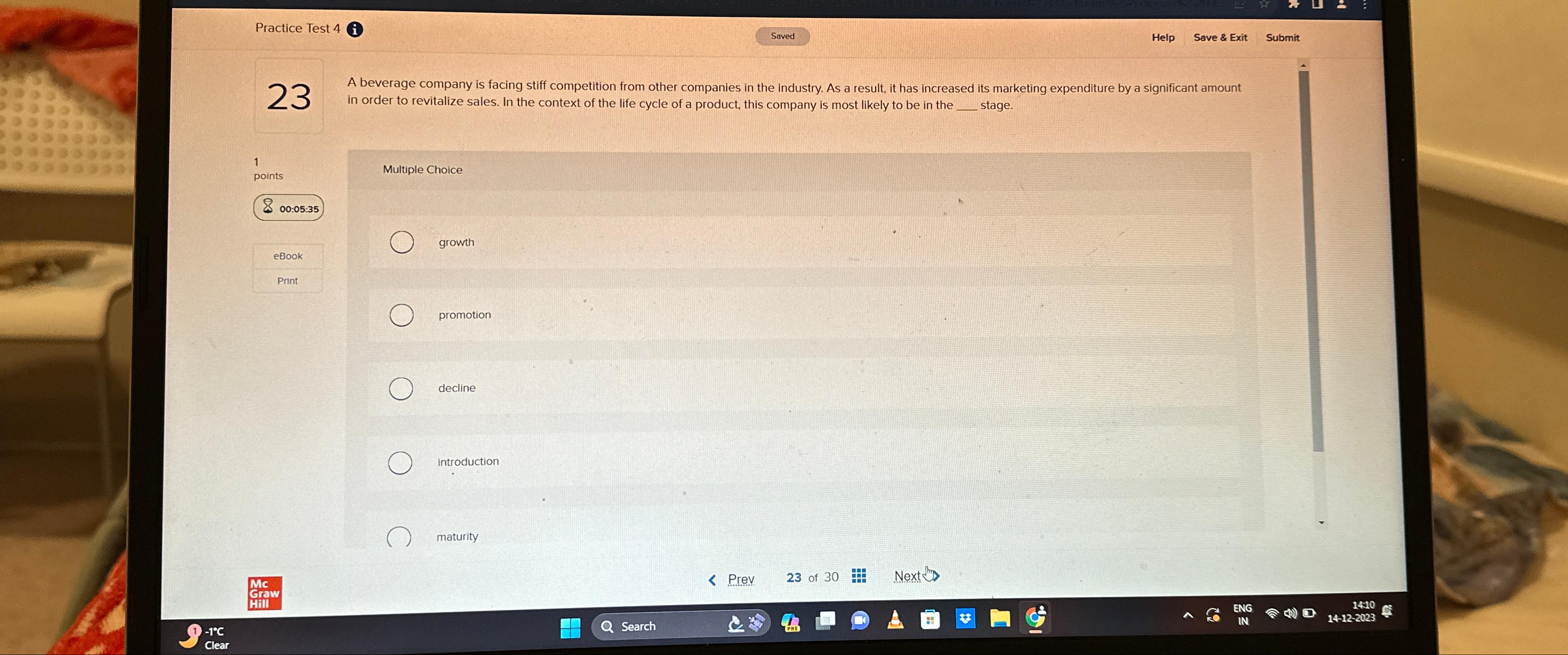 Solved 23 ﻿A beverage company is facing stiff competition | Chegg.com