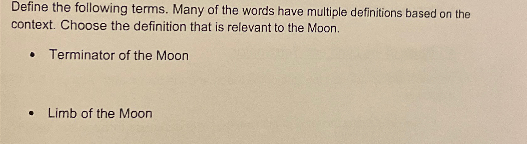 Solved Define the following terms. Many of the words have | Chegg.com