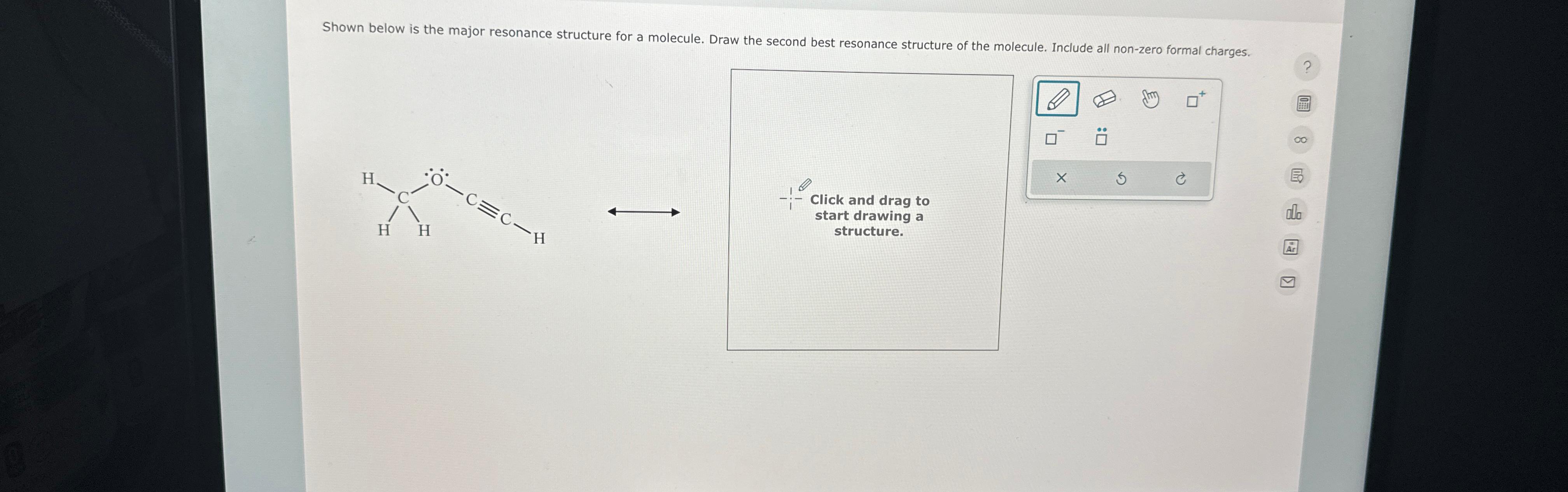 Solved Shown below is the major resonance structure for a | Chegg.com