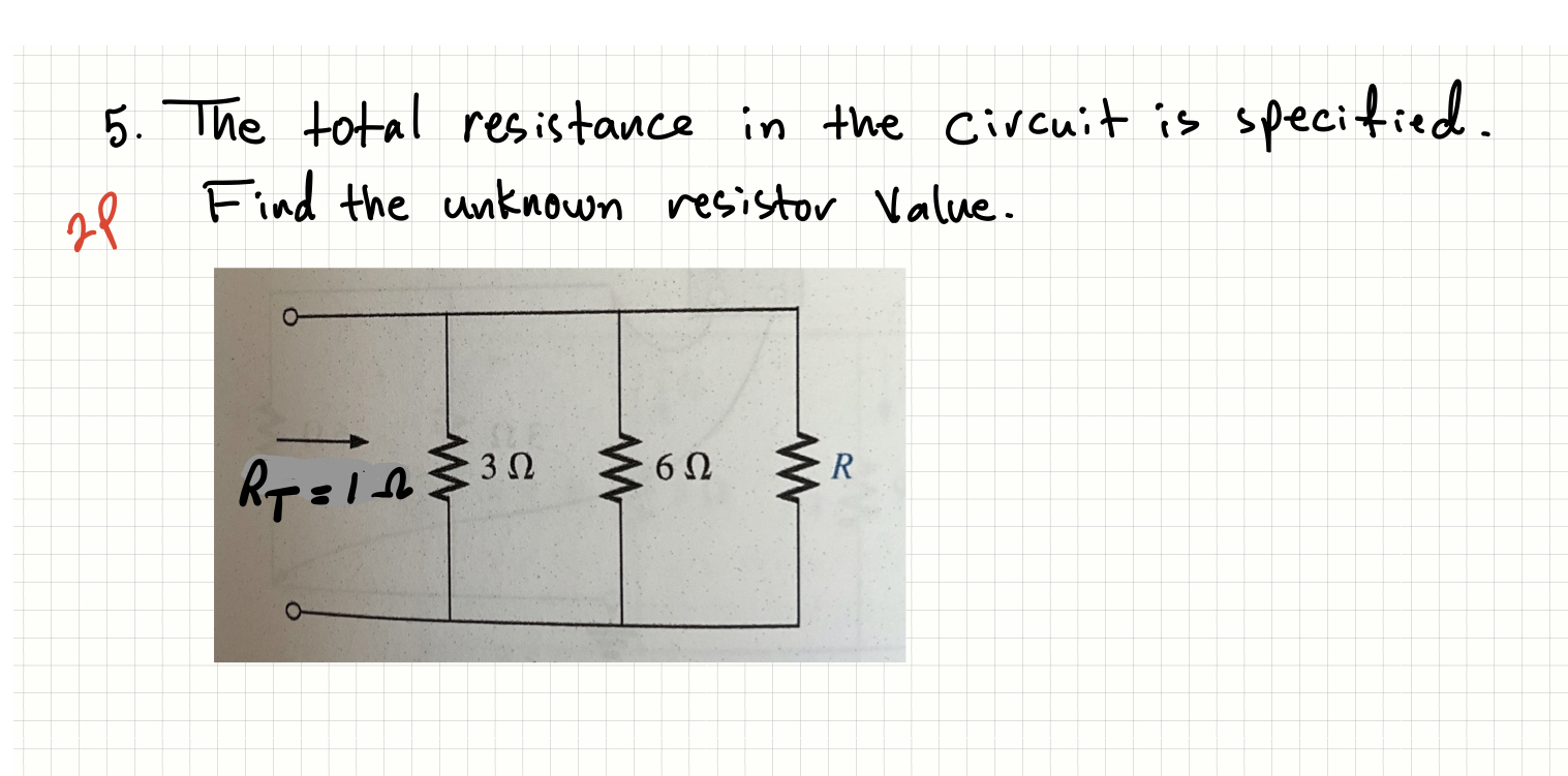 Solved The total resistance in the circuit is specified. if | Chegg.com