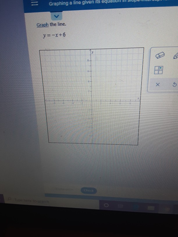 Solved = Graphing a line given its equ Graph the line. | Chegg.com