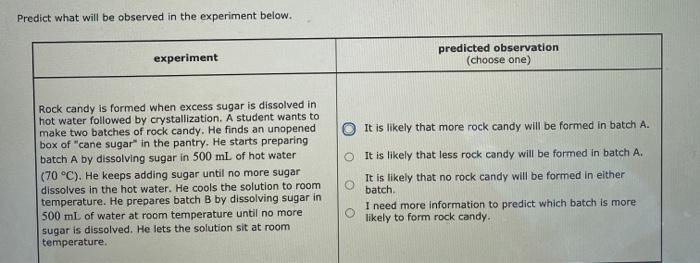 Solved Predict what will be observed in the experiment | Chegg.com Solved Predict what will be observed in the experiment | Chegg.com