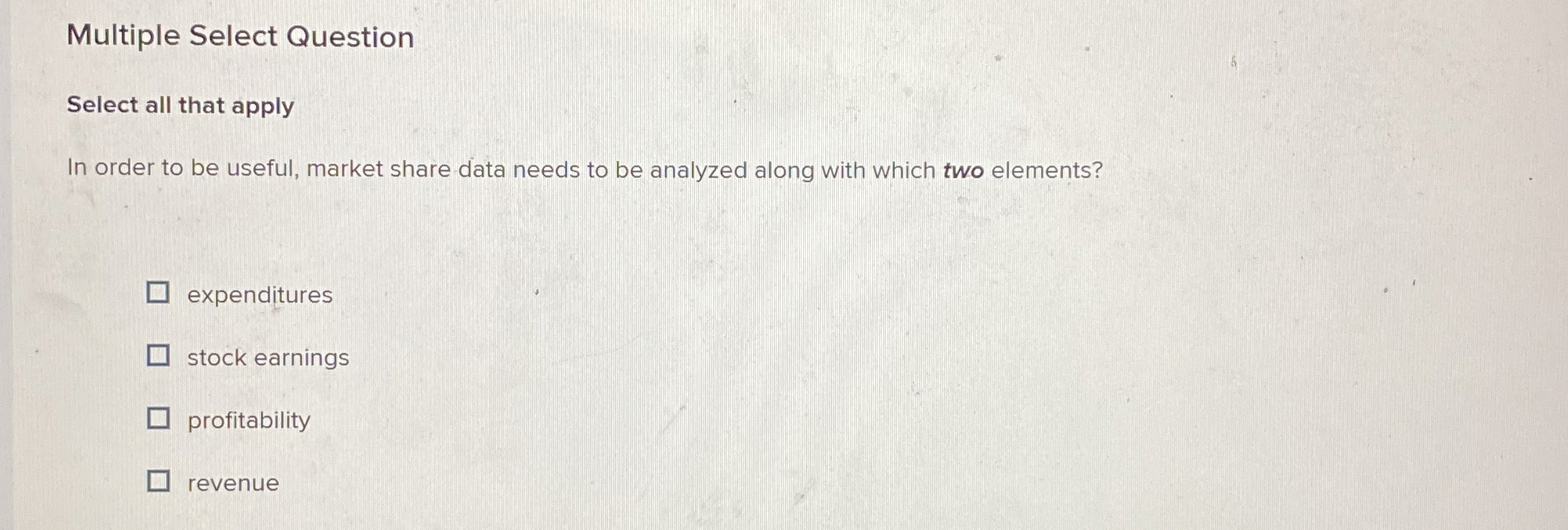 Solved Multiple Select QuestionSelect all that applyIn order | Chegg.com | Chegg.com