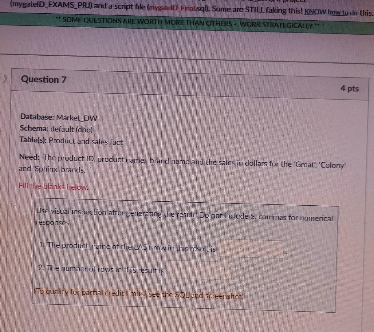 (mygatelD_EXAMS_PR) and a script file | Chegg.com