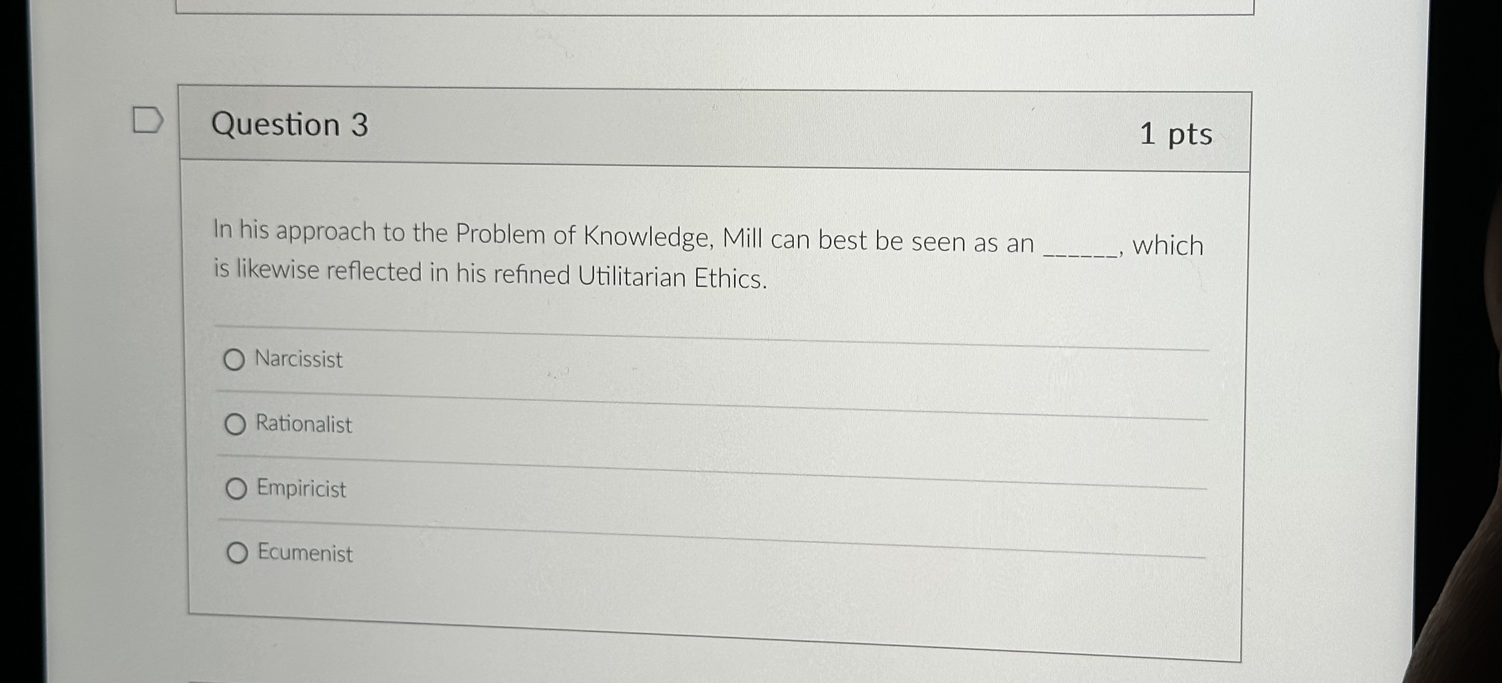 Solved Question 3In his approach to the Problem of | Chegg.com