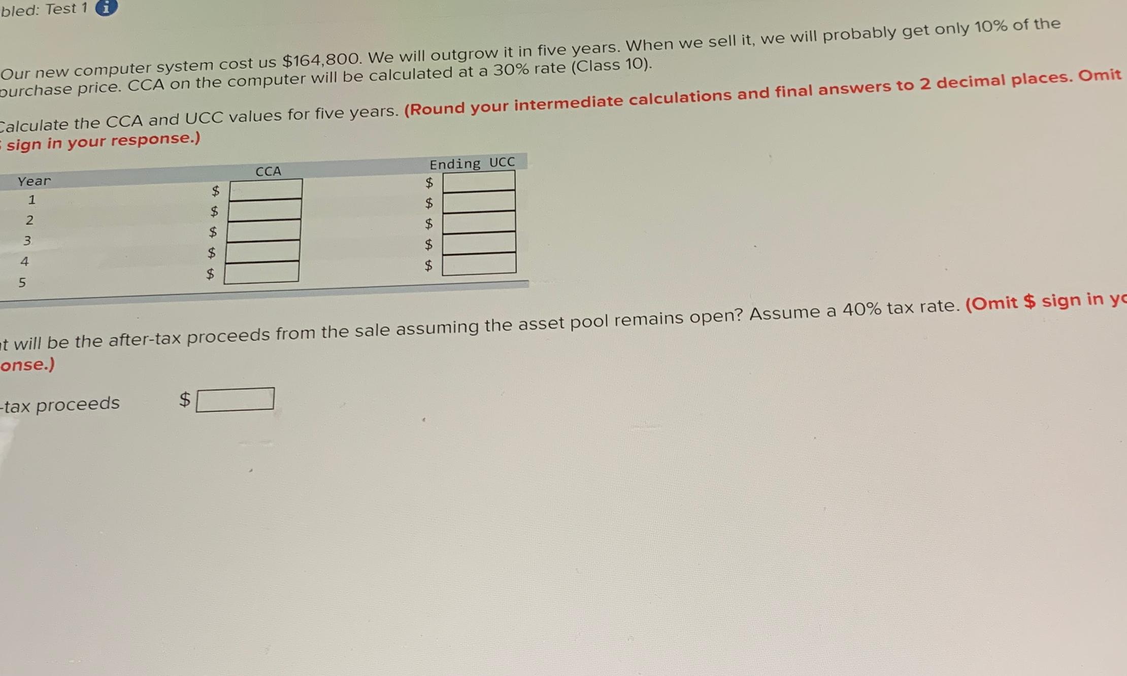 Solved Our new computer system cost us $164,800. ﻿We will | Chegg.com