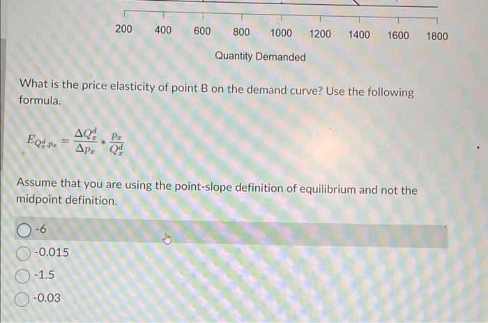 Solved Question 17 (1 point)What is the price elasticity of | Chegg.com
