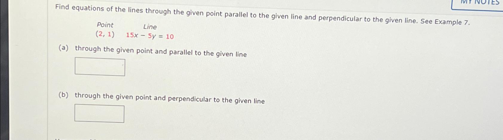 Solved Find equations of the lines through the given point | Chegg.com