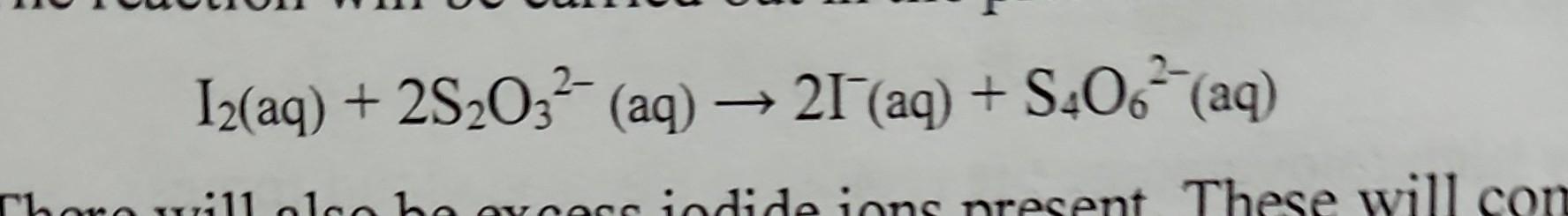 Solved Experiment 4: Kinetics of an Iodine Clock | Chegg.com