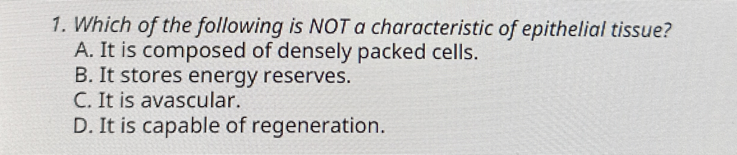 Solved Which of the following is NOT a characteristic of | Chegg.com
