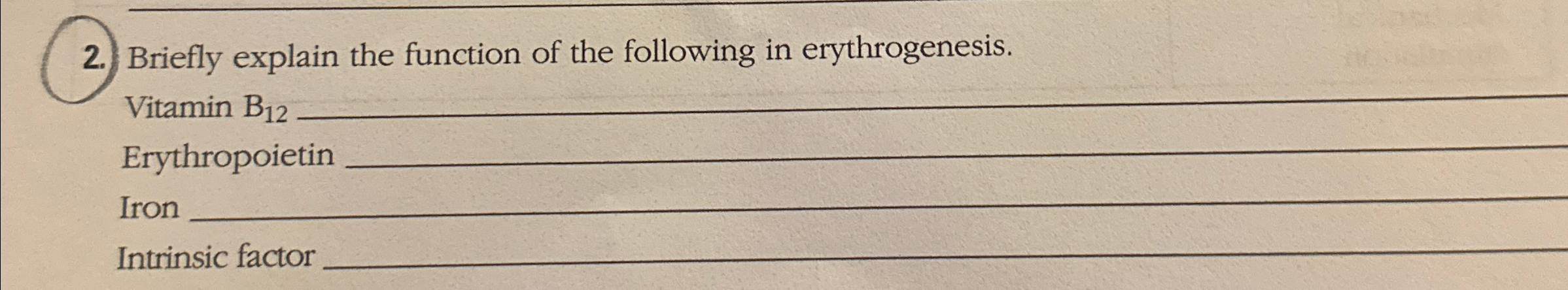 Solved Briefly explain the function of the following in | Chegg.com