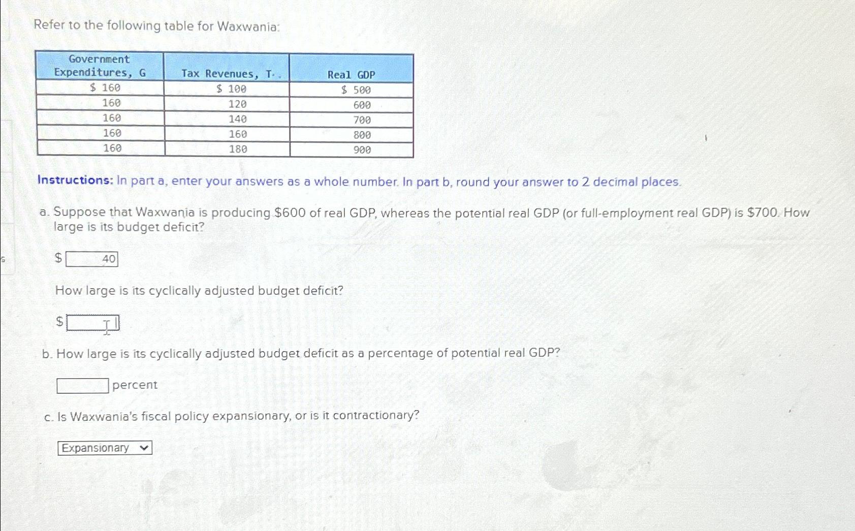 Solved Refer to the following table for | Chegg.com