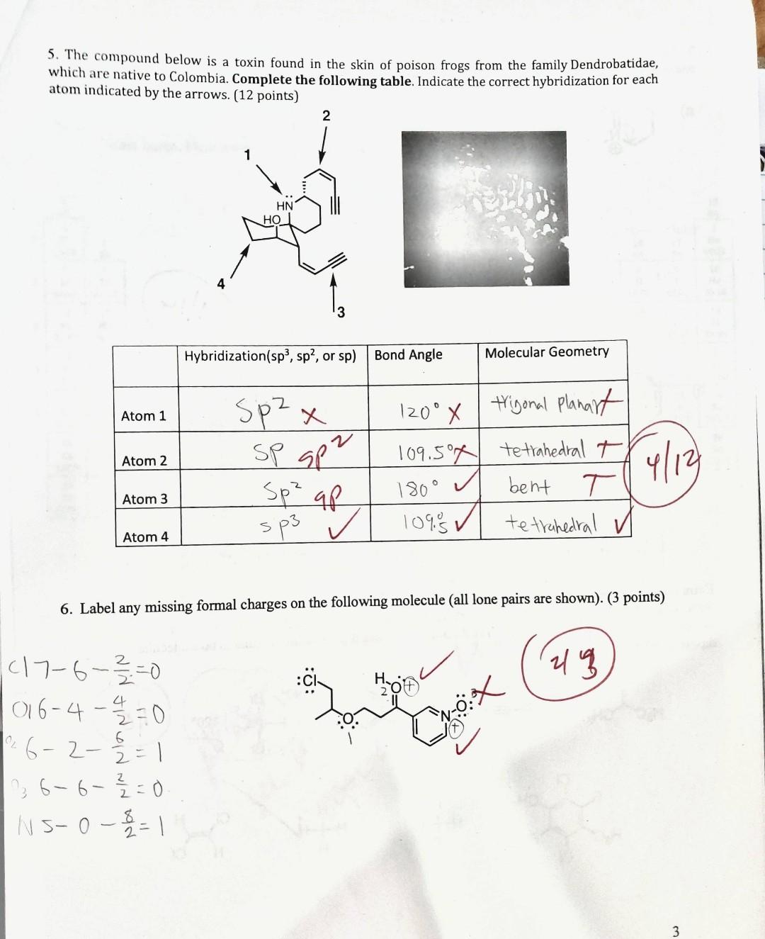 Solved 5. The compound below is a toxin found in the skin of | Chegg.com