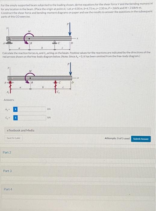 Solved For the simply supported beam subjected to the | Chegg.com