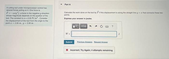 Solved A cutting tool under microprocessor control has | Chegg.com
