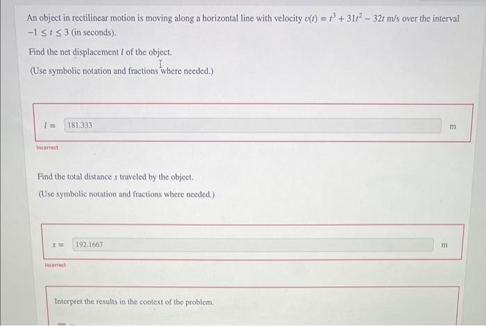 Solved An Object In Rectilinear Motion Is Moving Along A