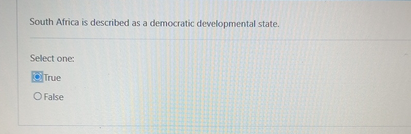 Solved South Africa is described as a democratic | Chegg.com