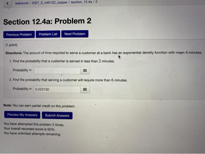 Solved webwork / 2021_0_mth 122_casper / section_12.4a/2 | Chegg.com Solved webwork / 2021_0_mth 122_casper / section_12.4a/2 | Chegg.com