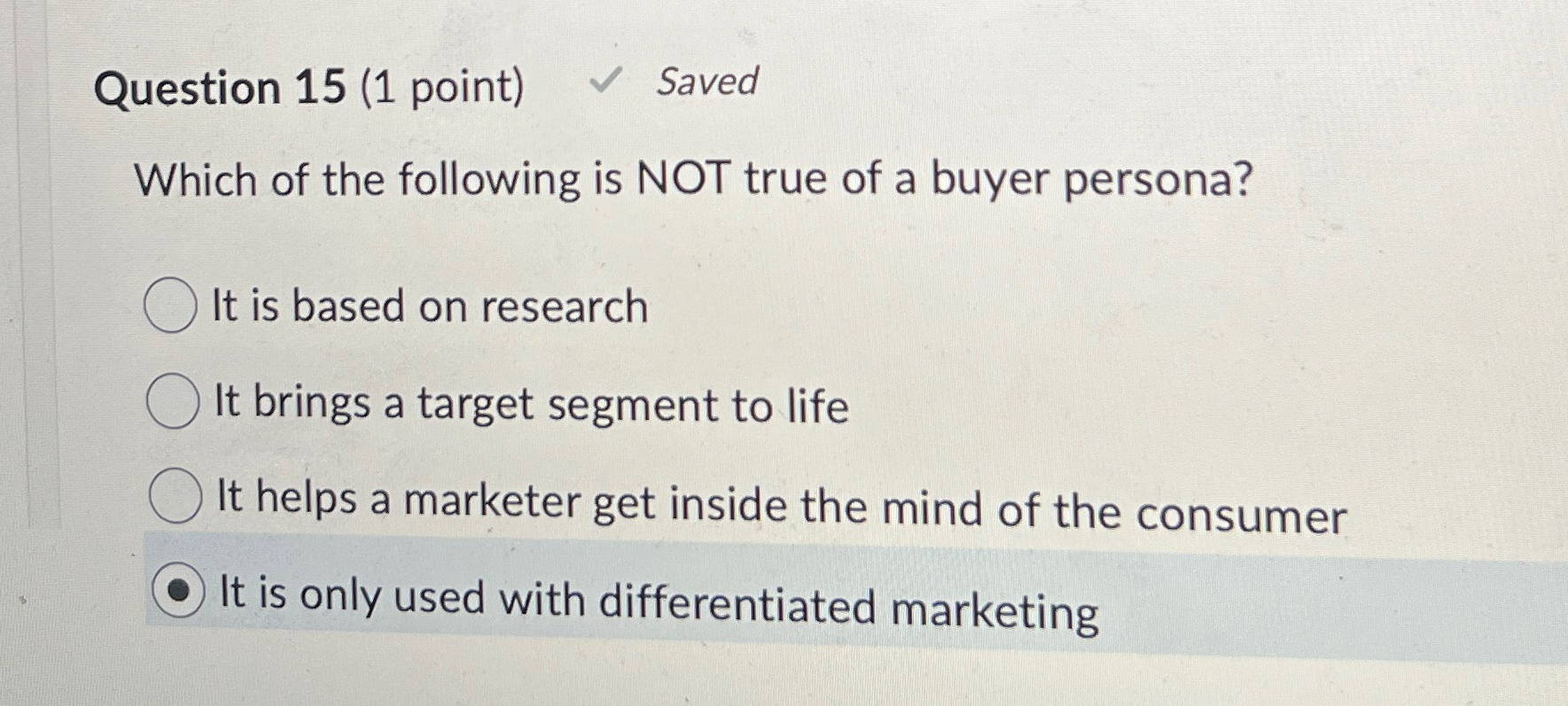 Solved Question 15 (1 ﻿point) ﻿SavedWhich of the following | Chegg.com