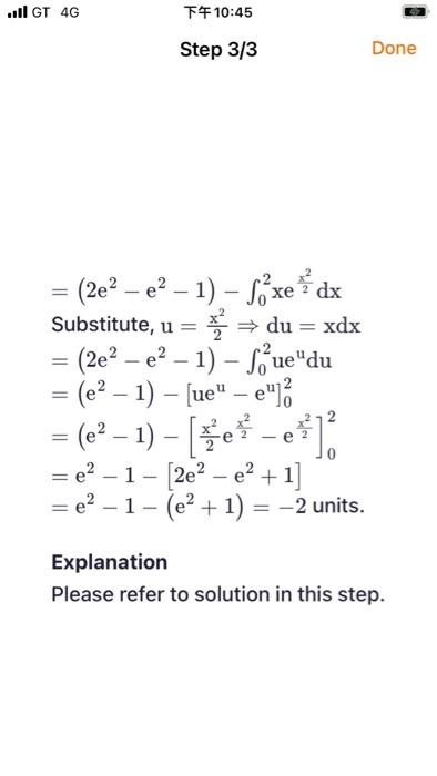 Solved =(2e2−e2−1)−∫02x2x2dx Substitute, u=2x2⇒du=xdx | Chegg.com