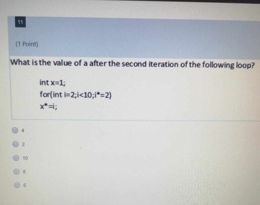 Solved 8 What Is The Output Of The Following Code Int X2 