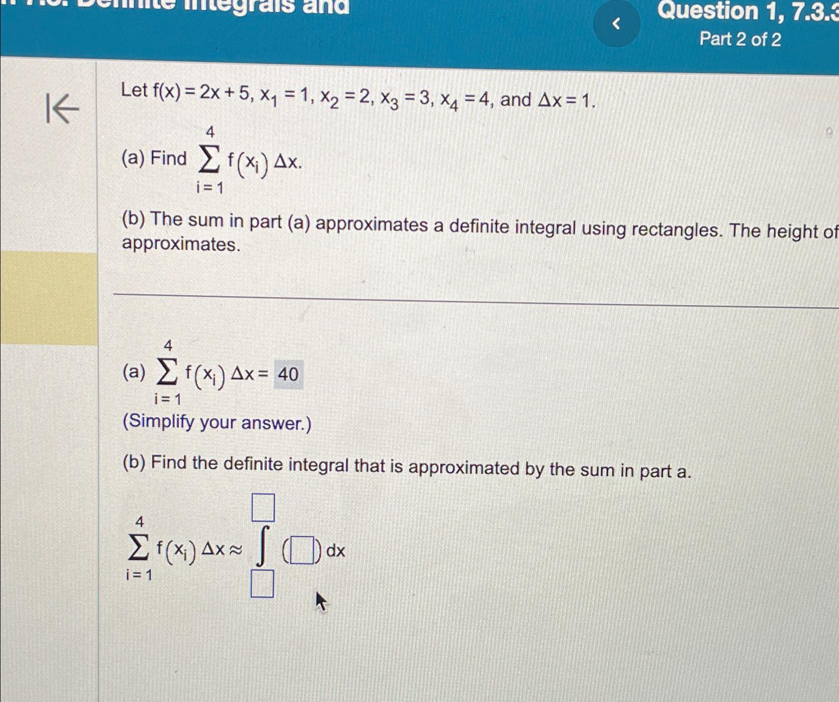 Solved Let f(x)=2x+5,x1=1,x2=2,x3=3,x4=4, ﻿and | Chegg.com
