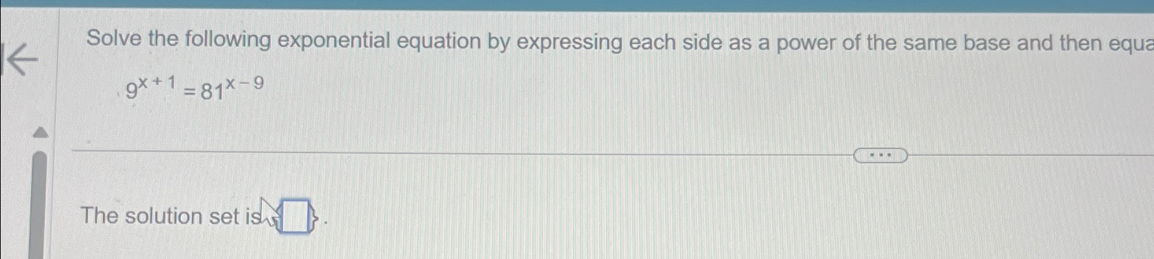 Solved Solve the following exponential equation by | Chegg.com