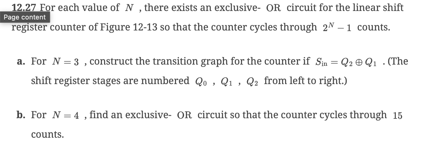 Solved 12.27 ﻿For each value of N, ﻿there exists an | Chegg.com