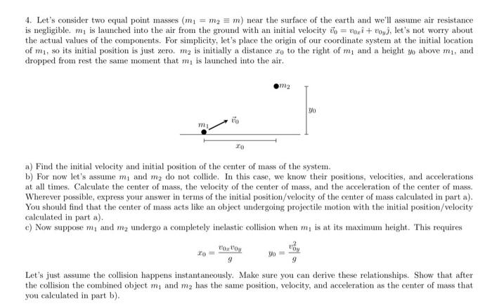 Solved 4. Let's consider two equal point masses ( m1=m2≡m ) | Chegg.com