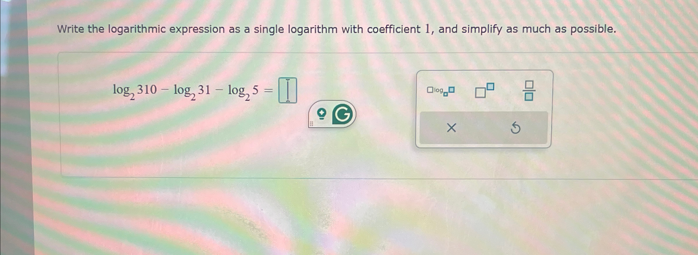 Solved Write the logarithmic expression as a single | Chegg.com