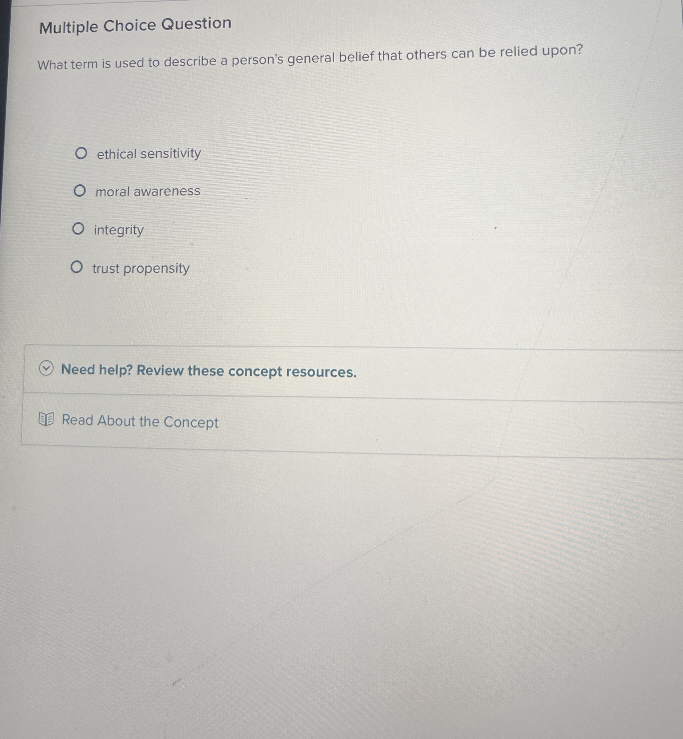 Solved Multiple Choice QuestionWhat term is used to describe | Chegg.com