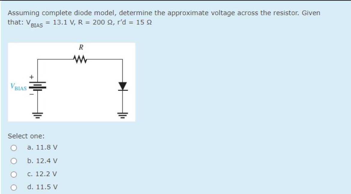 Solved Assuming complete diode model, determine the | Chegg.com