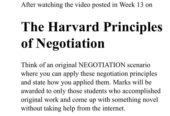 Solved After watching the video posted in Week 13 on The | Chegg.com