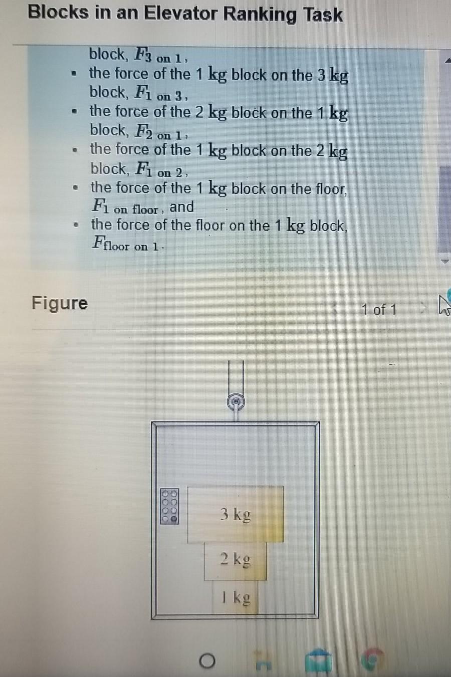 Solved Blocks in an Elevator Ranking Task Three blocks are | Chegg.com