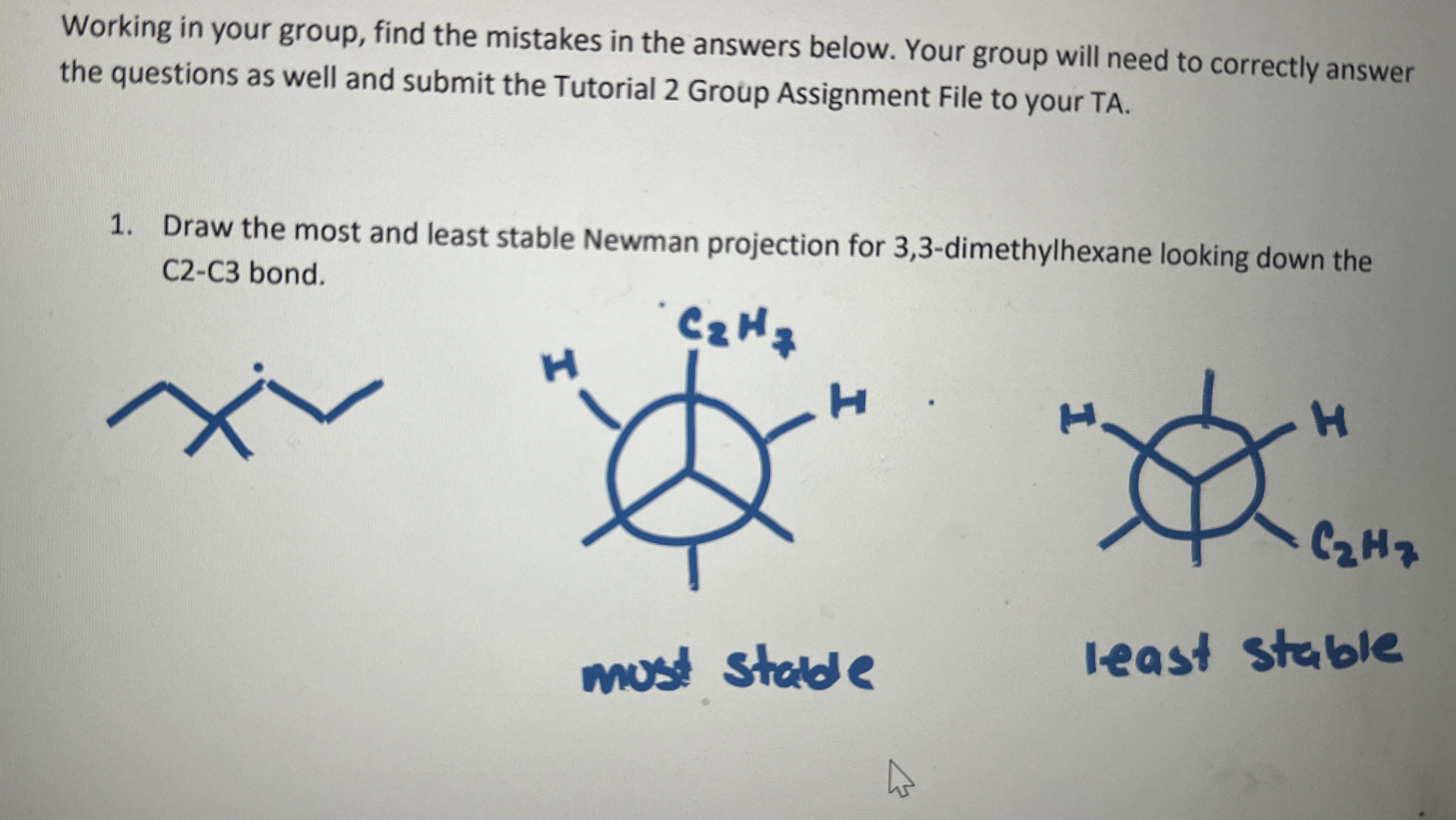 Solved Working in your group, find the mistakes in the | Chegg.com