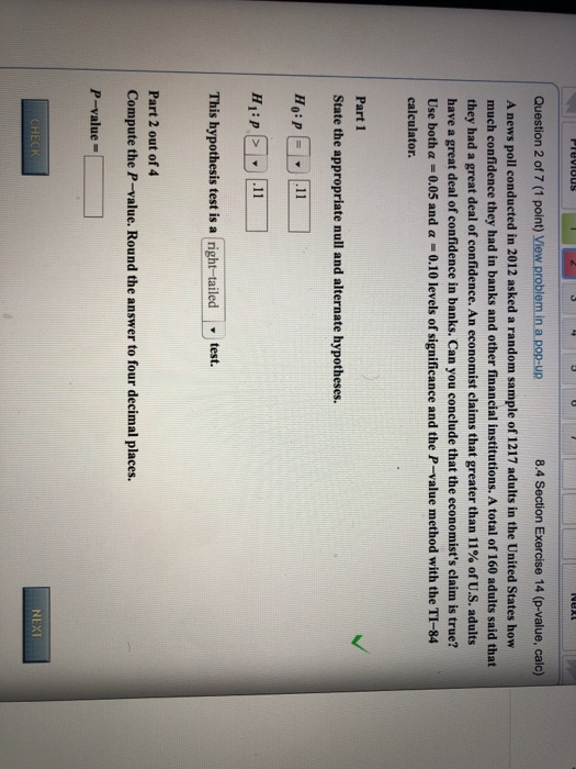 Solved revious Question 2 of 7 (1 point) View problem in a | Chegg.com