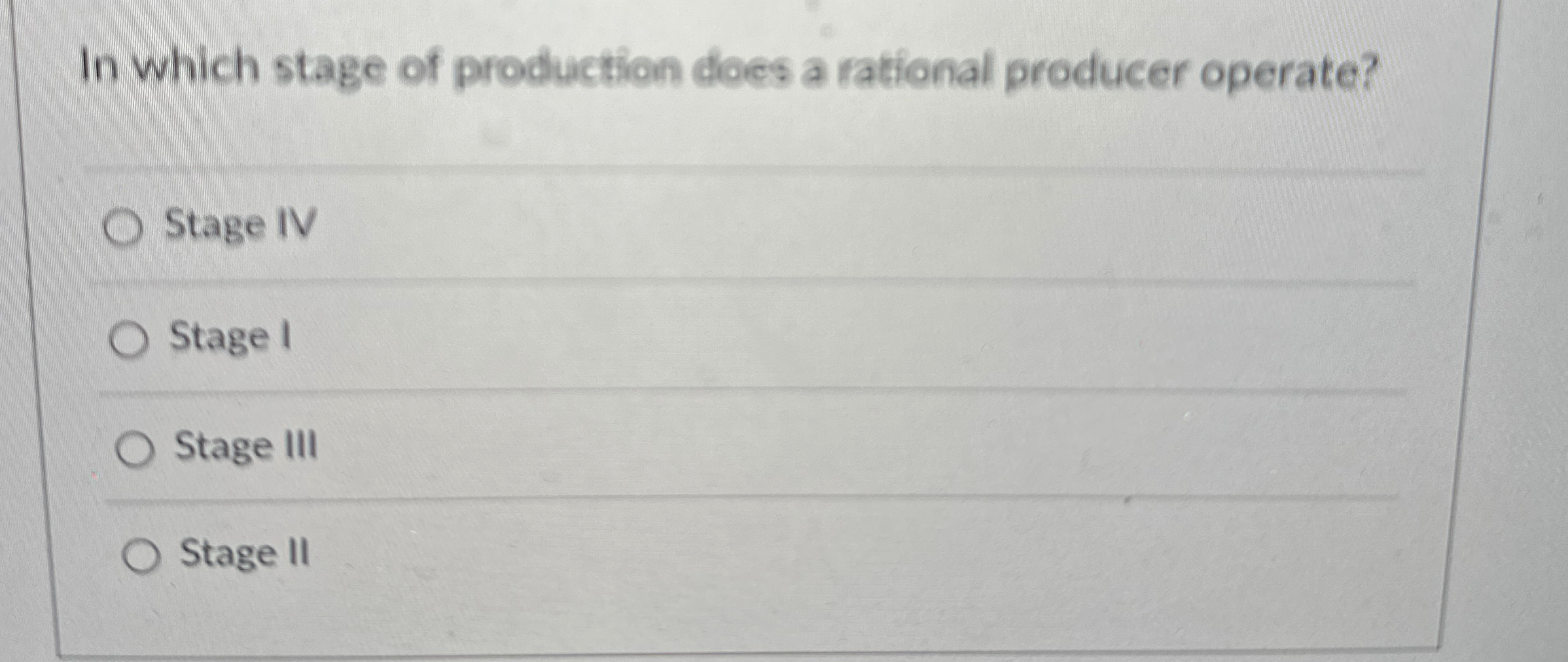 Solved In which stage of production does a rational producer | Chegg.com