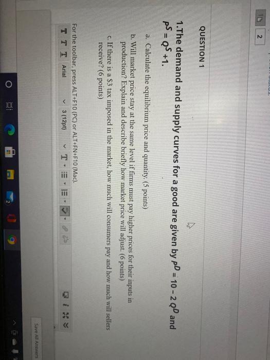 Solved The demand and supply curve for goof are given by | Chegg.com