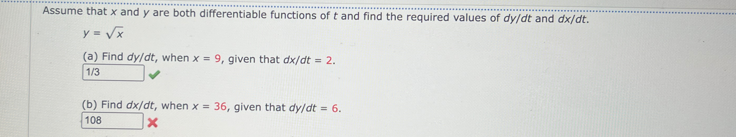 Solved Assume That X ﻿and Y ﻿are Both Differentiable