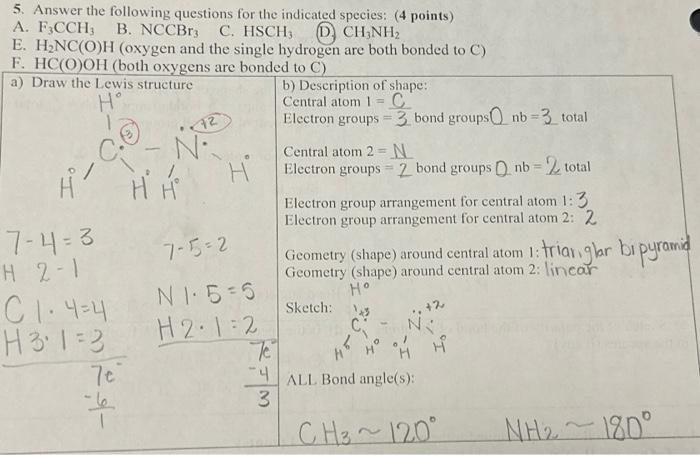 Solved 5. Answer the following questions for the indicated | Chegg.com