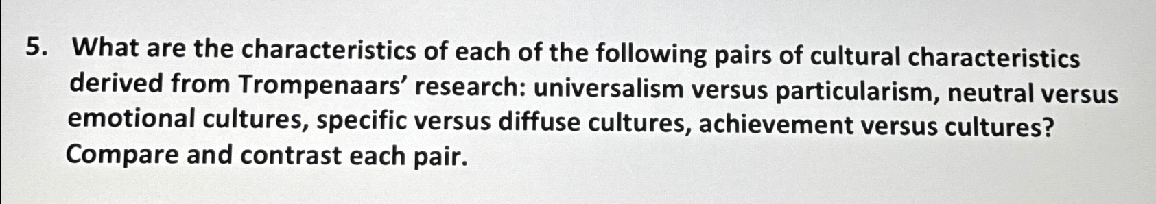 Solved What are the characteristics of each of the following | Chegg.com