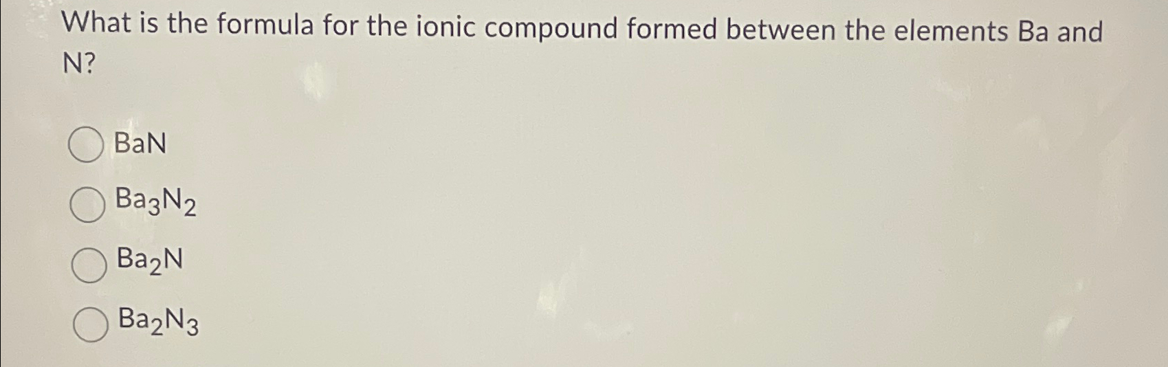 Solved What is the formula for the ionic compound formed | Chegg.com