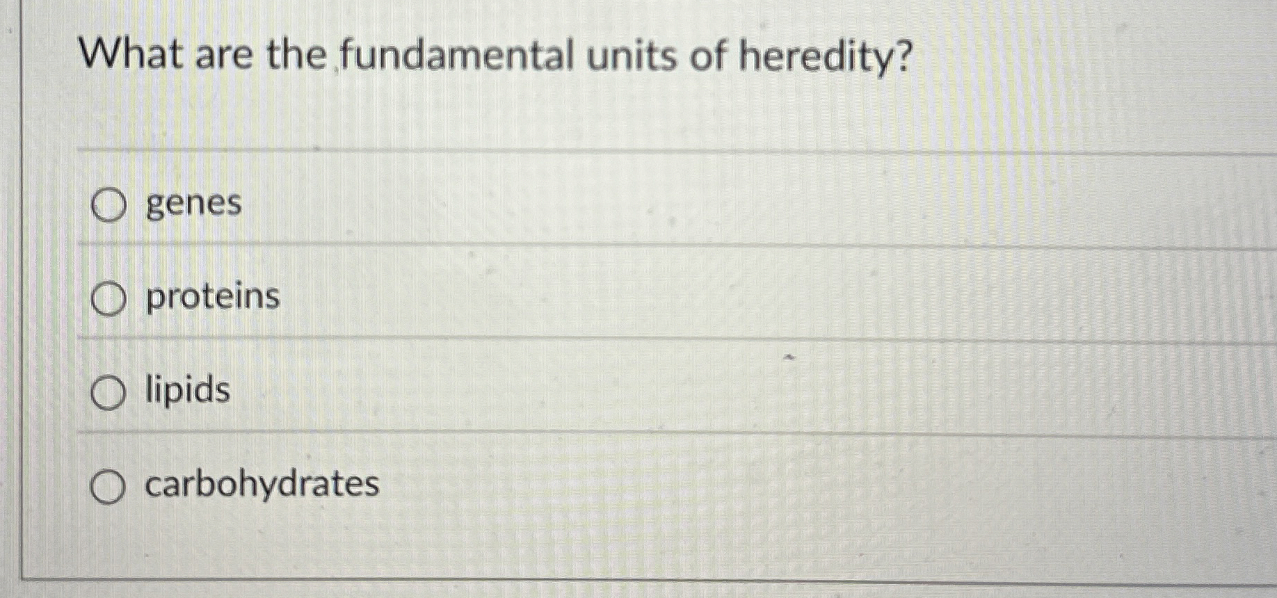 Solved What are the fundamental units of heredity? | Chegg.com