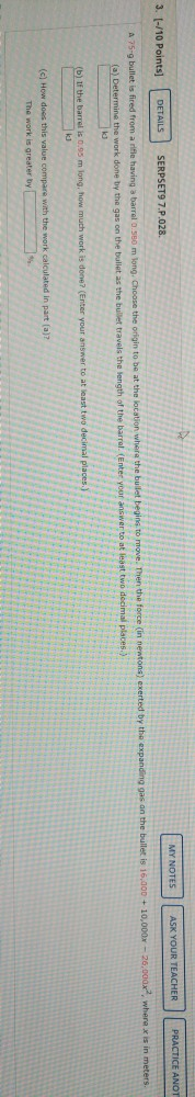 Solved MY NOTES ASK YOUR TEACHER PRACTICE ANOT 3. 1-/10 | Chegg.com Solved MY NOTES ASK YOUR TEACHER PRACTICE ANOT 3. 1-/10 | Chegg.com