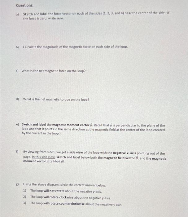Solved AM: 5. Torque on a Rectangular Current Loop in a | Chegg.com