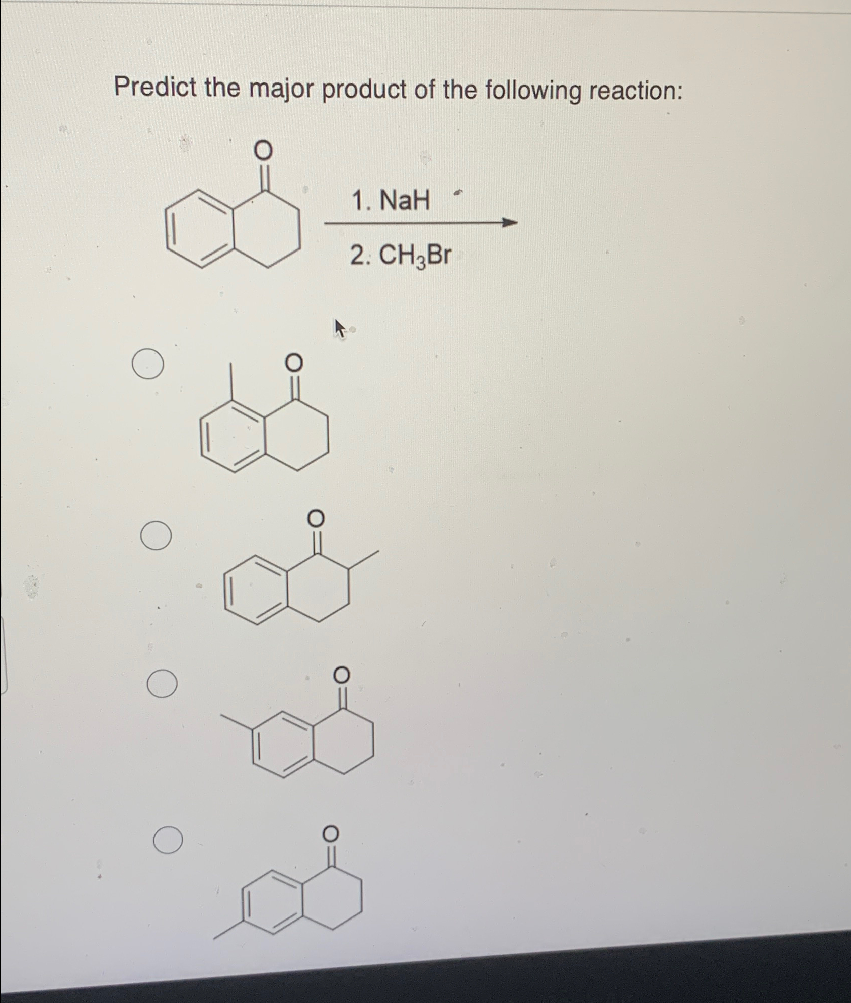 Solved Predict the major product of the following reaction: | Chegg.com
