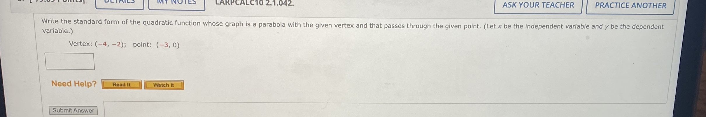 Solved ASK YOUR TEACHERPRACTICE ANOTHERvariable.)Vertex: | Chegg.com